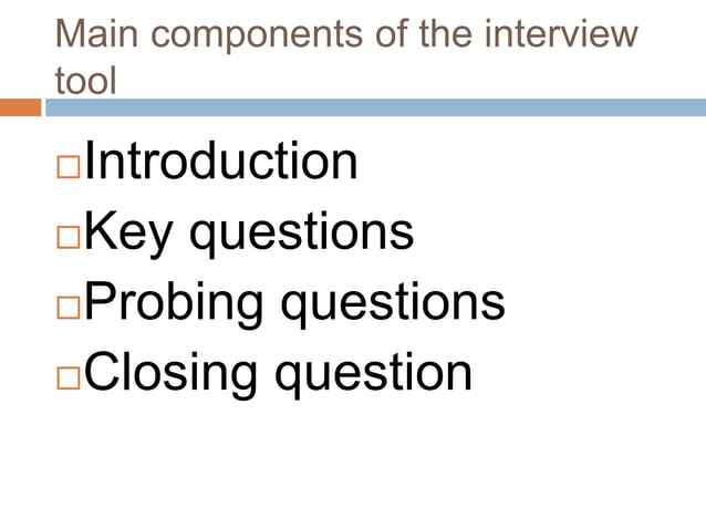 Key informant interview | PPT