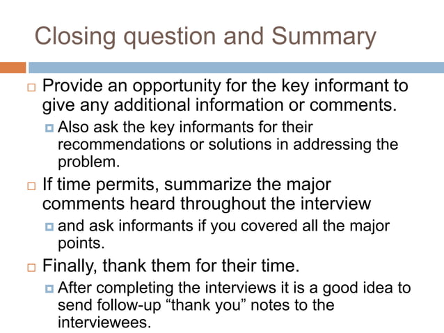Key informant interview | PPT