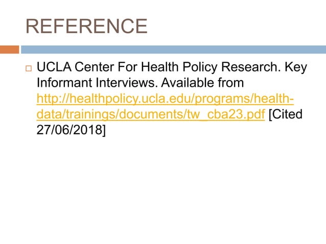 Key informant interview | PPT