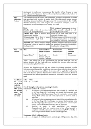 IDFC Focused Equity Fund_Key information memorandum | PDF