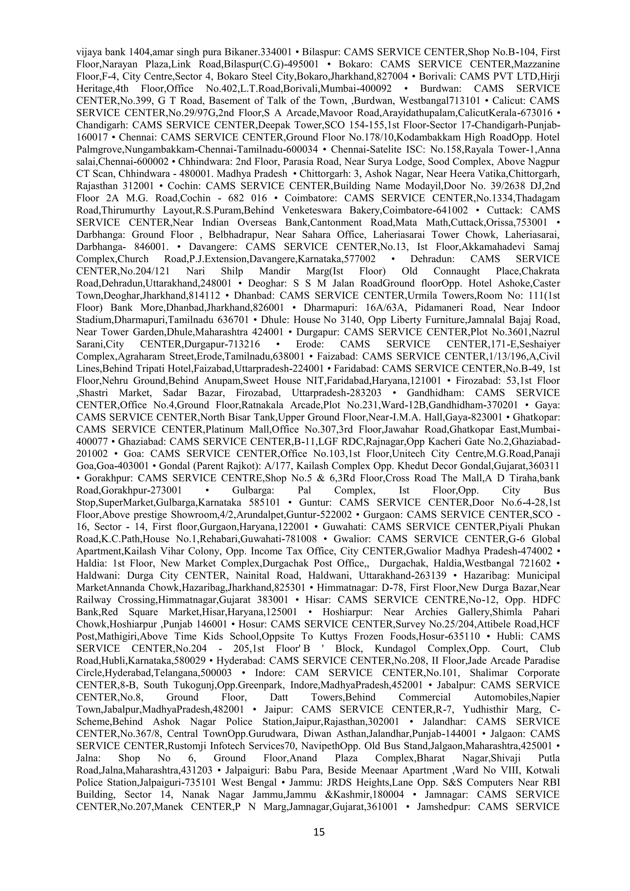 IDFC Corporate Bond Fund_Key information memorandum | PDF