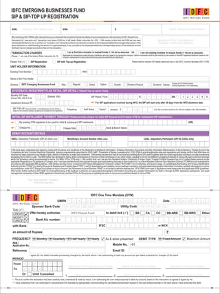 IDFC Emerging Businesses Fund_Key information memorandum | PDF