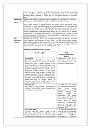 IDFC Large Cap Fund _Key information memorandum | PDF