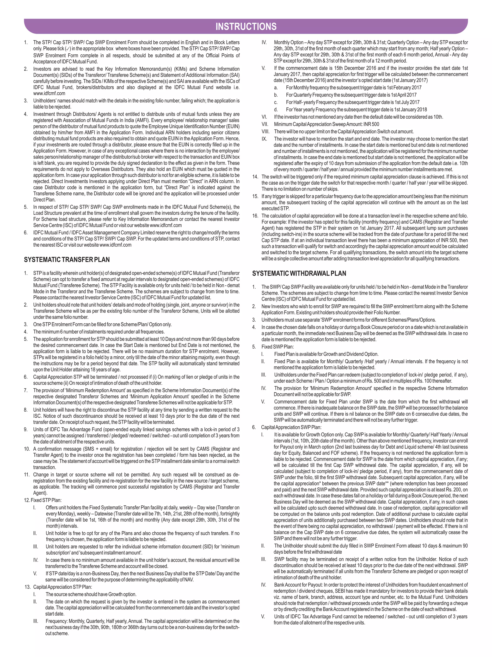 IDFC Emerging Businesses Fund_Key information memorandum | PDF