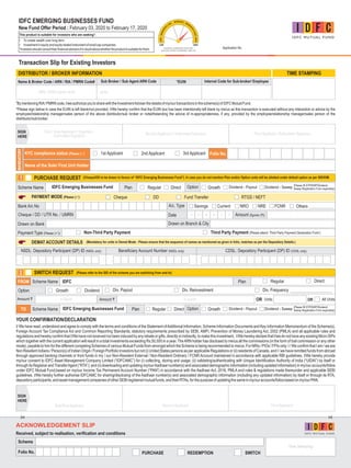 IDFC Emerging Businesses Fund_Key information memorandum | PDF