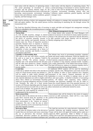 IDFC Government Securities Fund Constant Maturity Plan_Key information ...