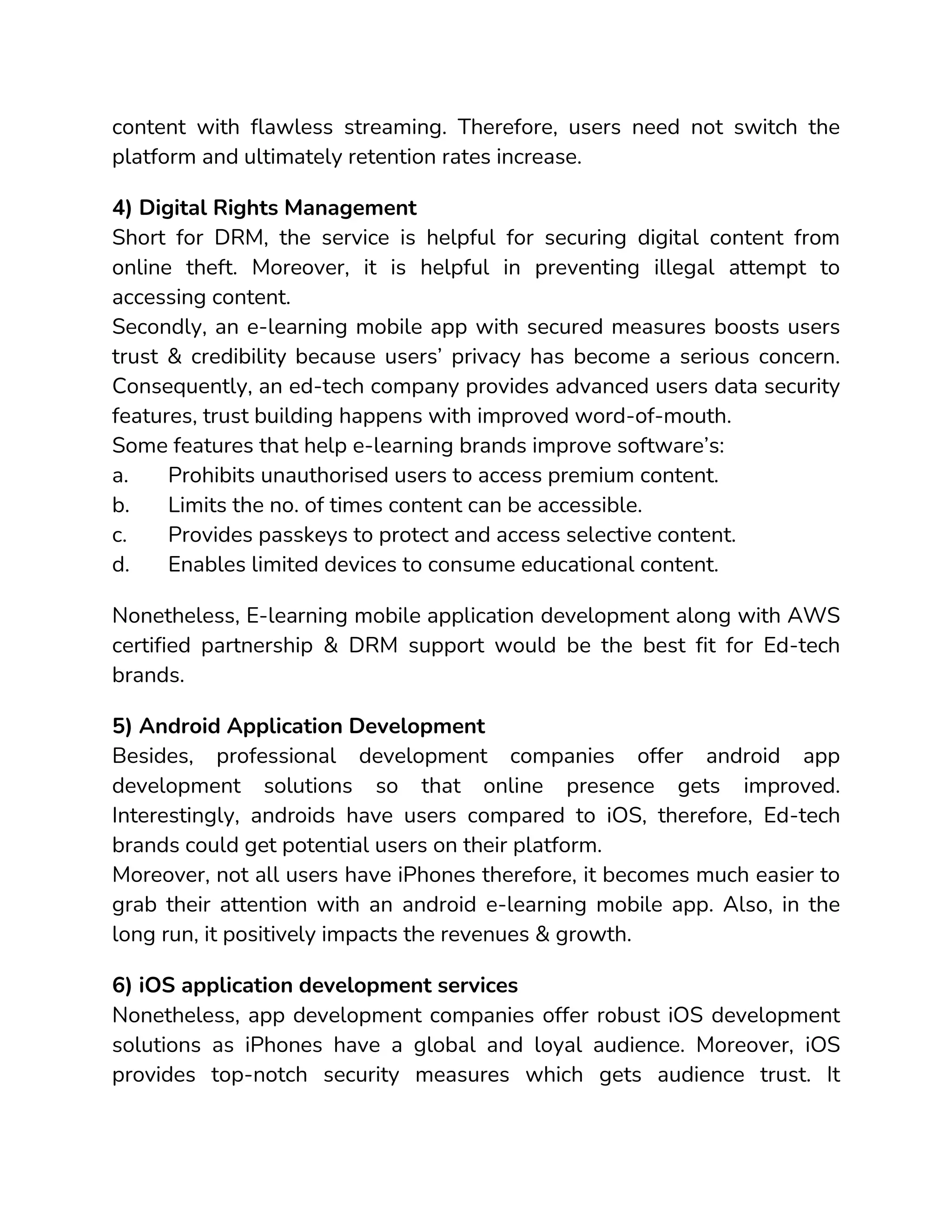 Key insights of E-learning mobile application development | PDF