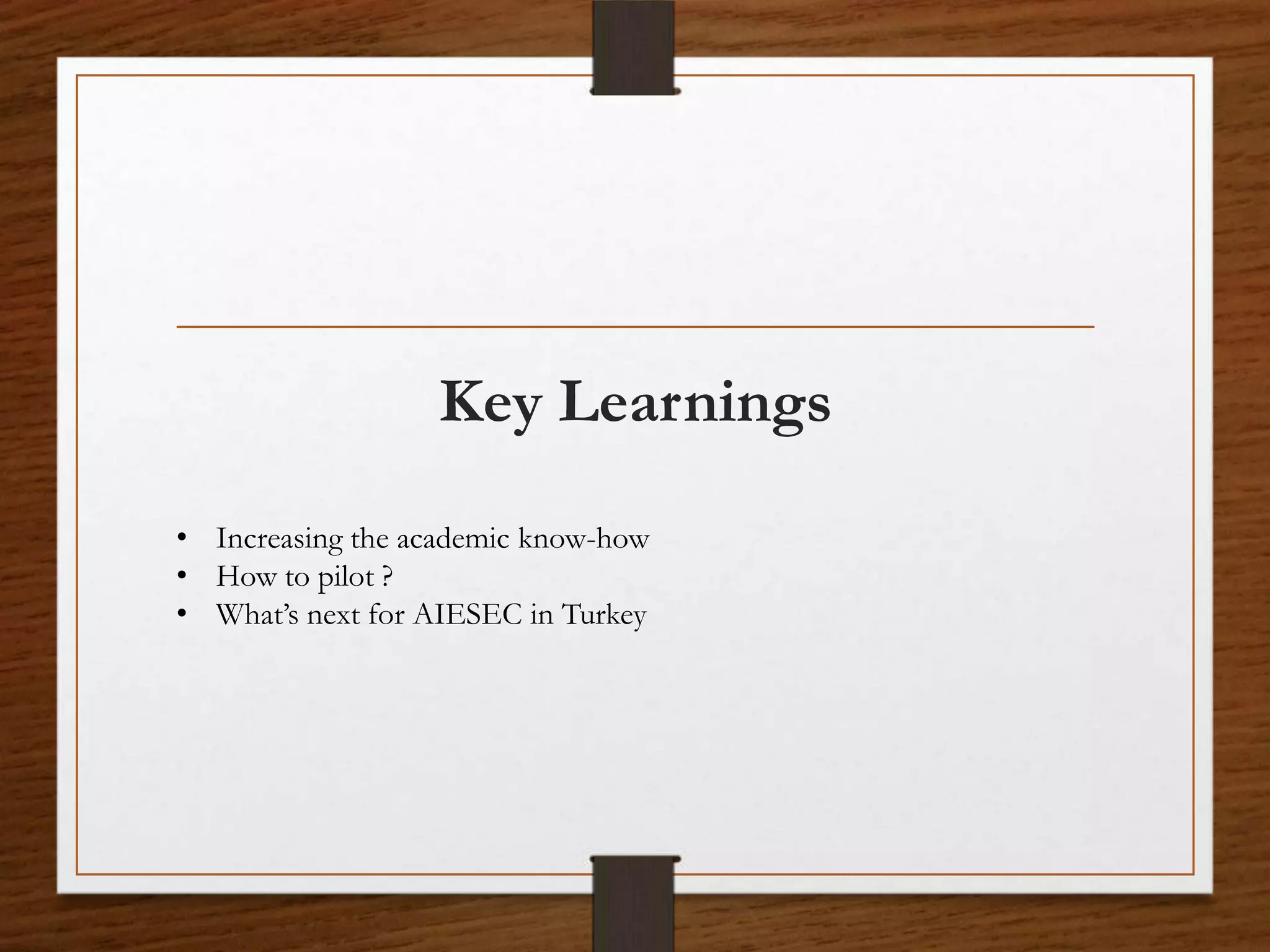 Key learnings | PPT