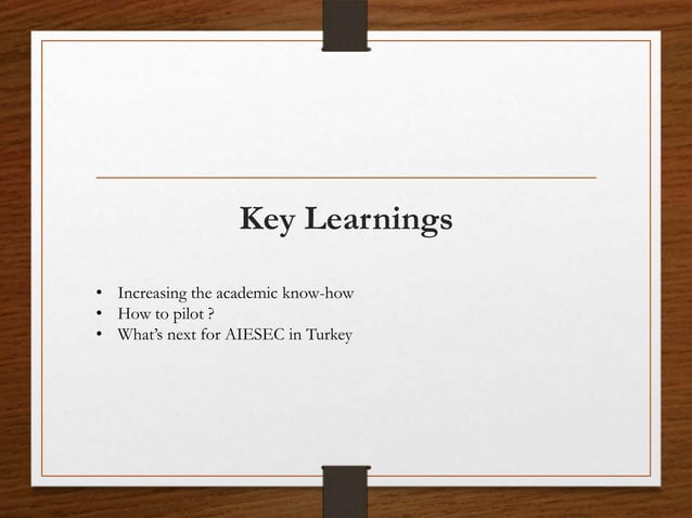 Key learnings | PPT