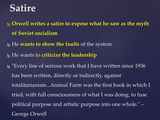 Key literary forms in Animal Farm - George Orwell | PPTX
