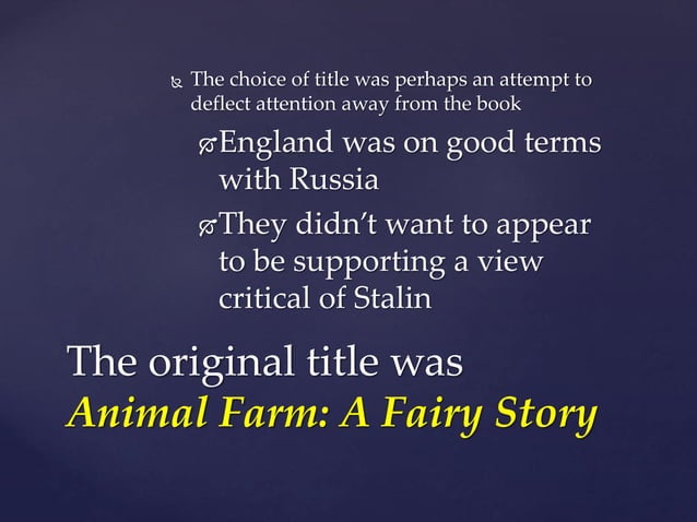 Key literary forms in Animal Farm - George Orwell | PPTX