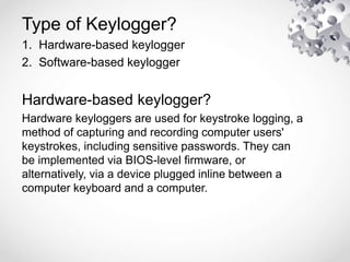 Keyloger & spyware | PPT