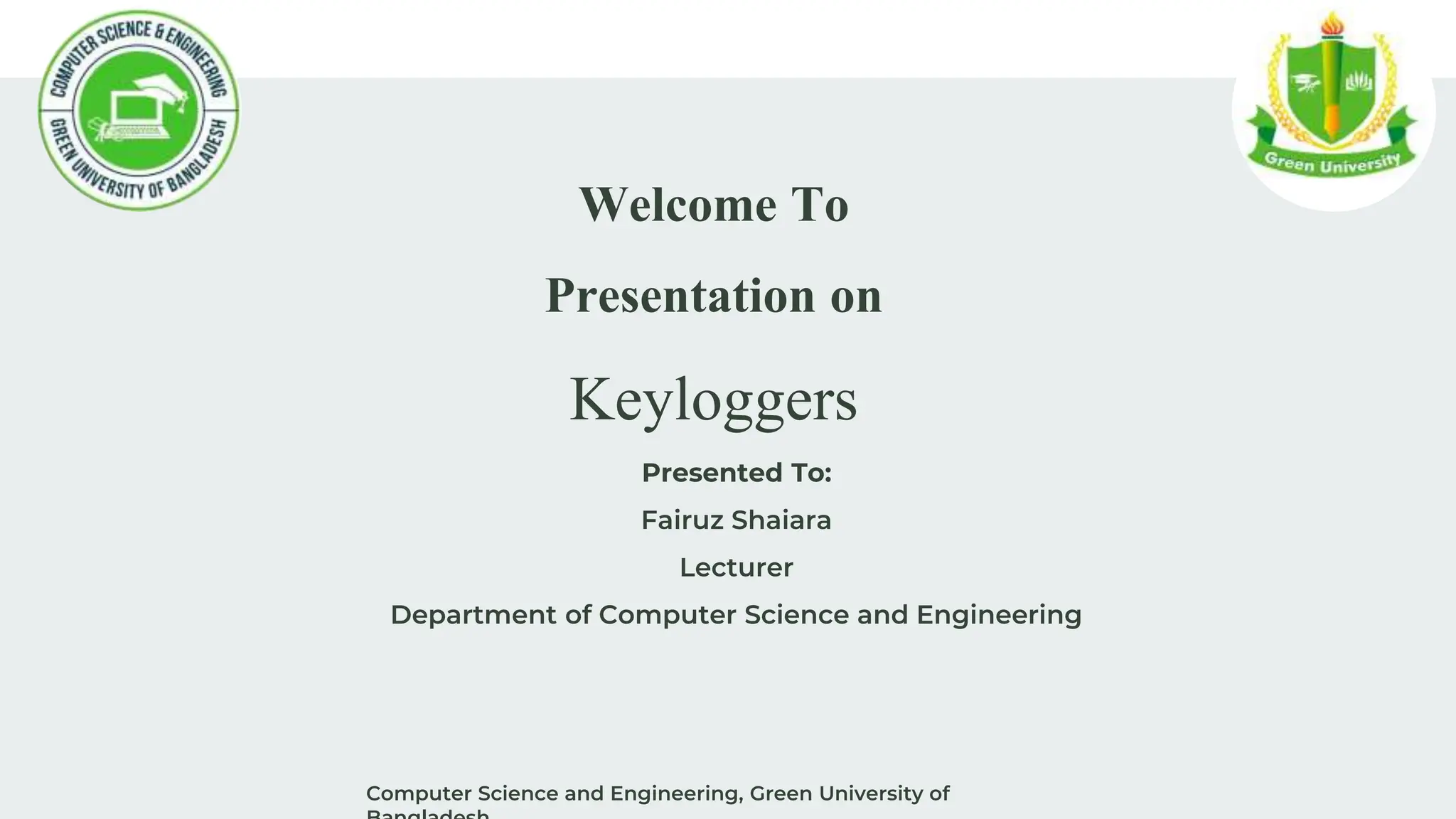 Presentation on Keyloggers in Cyber Security | PPTX