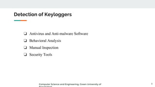 Presentation on Keyloggers in Cyber Security | PPTX