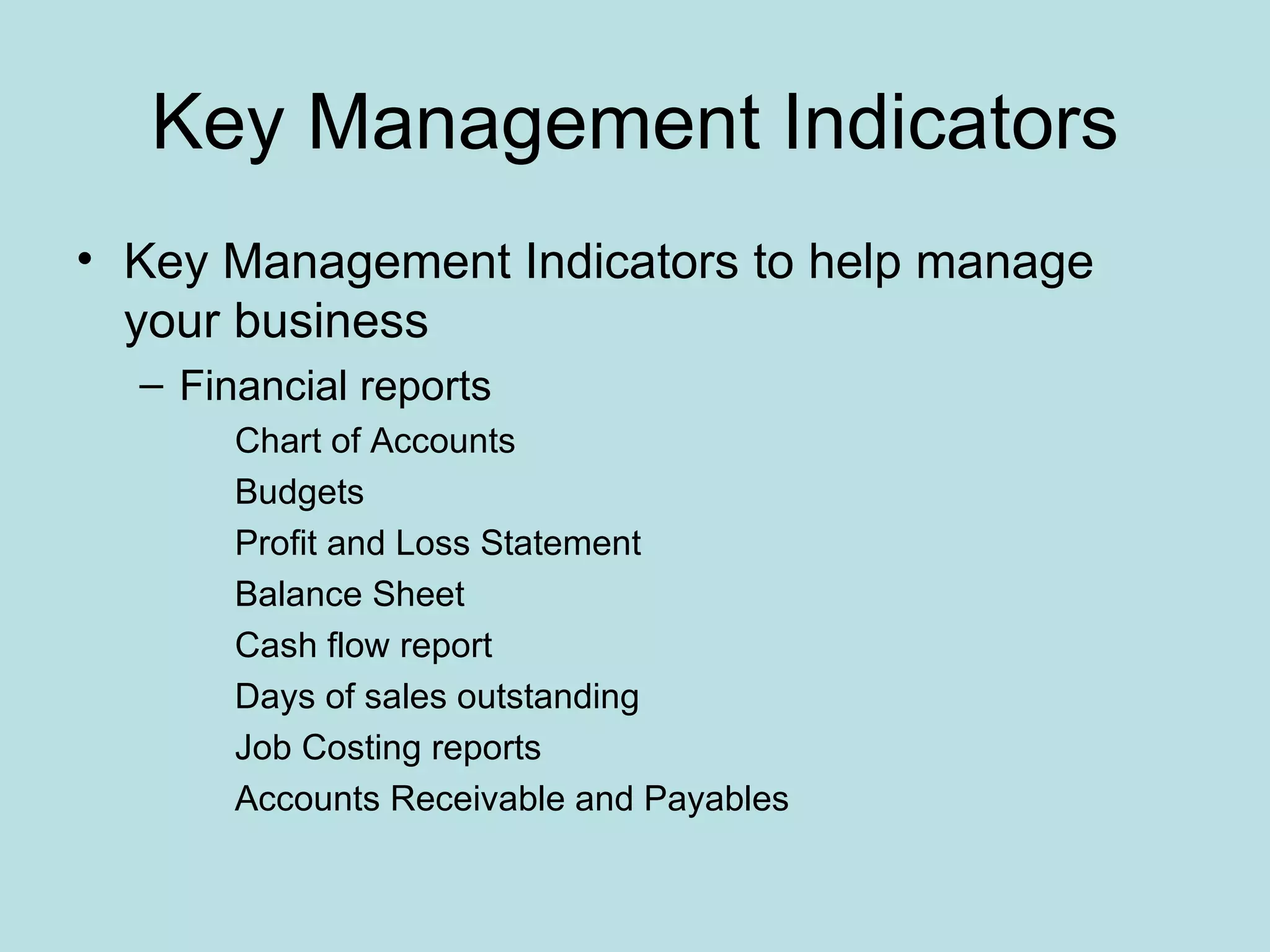 Key Management Indicators | PPT