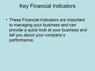 Key Management Indicators | PPT