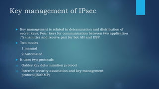 Keymanagement of ipsec | PPTX