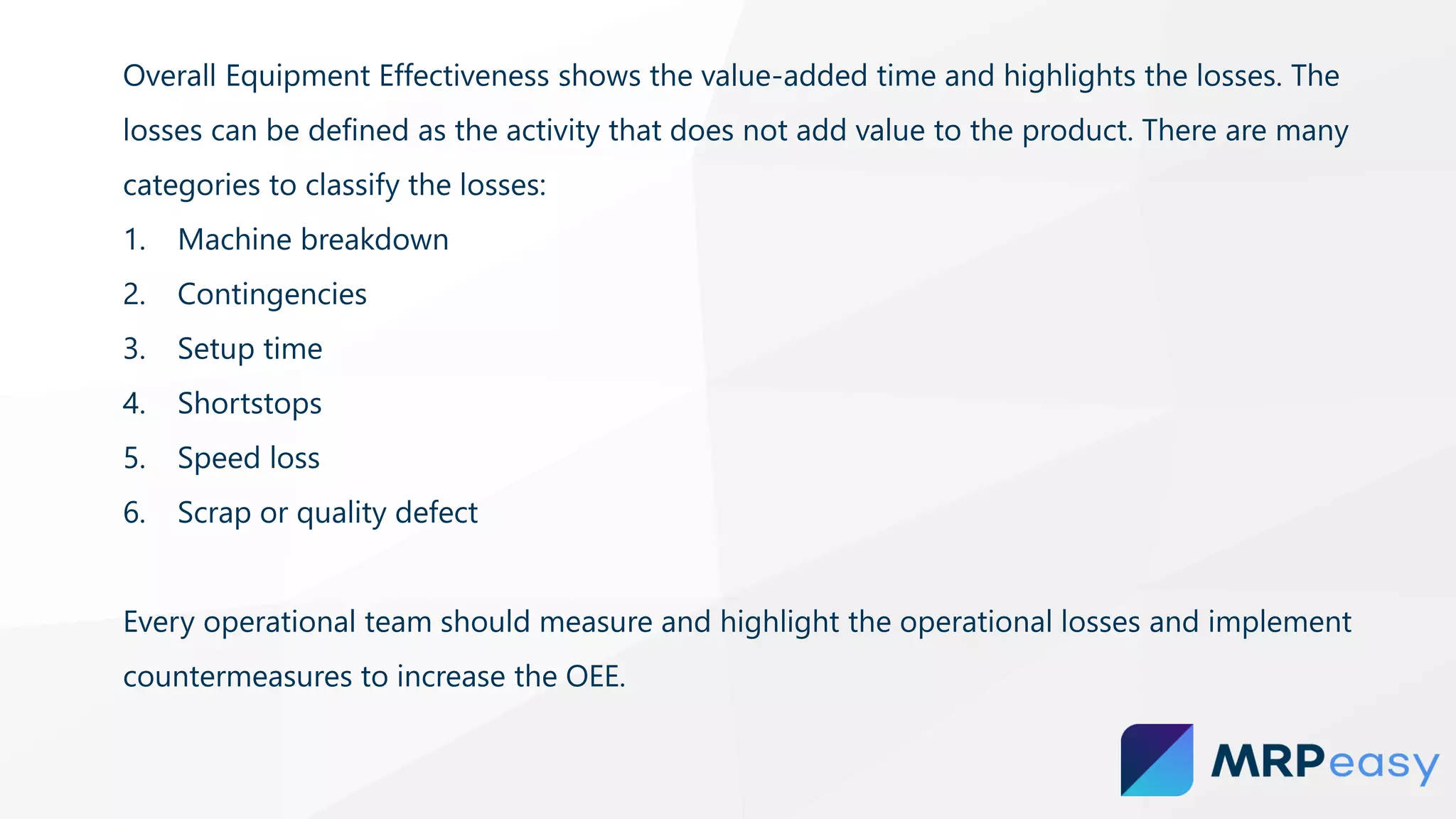 Key manufacturing business metrics | PDF
