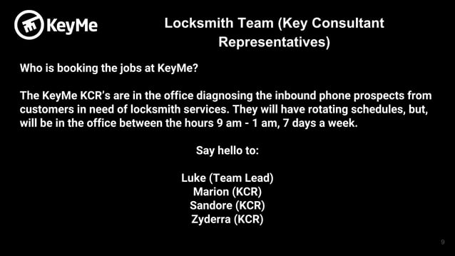 KeyMe Locksmith Welcome Presentation | PPT