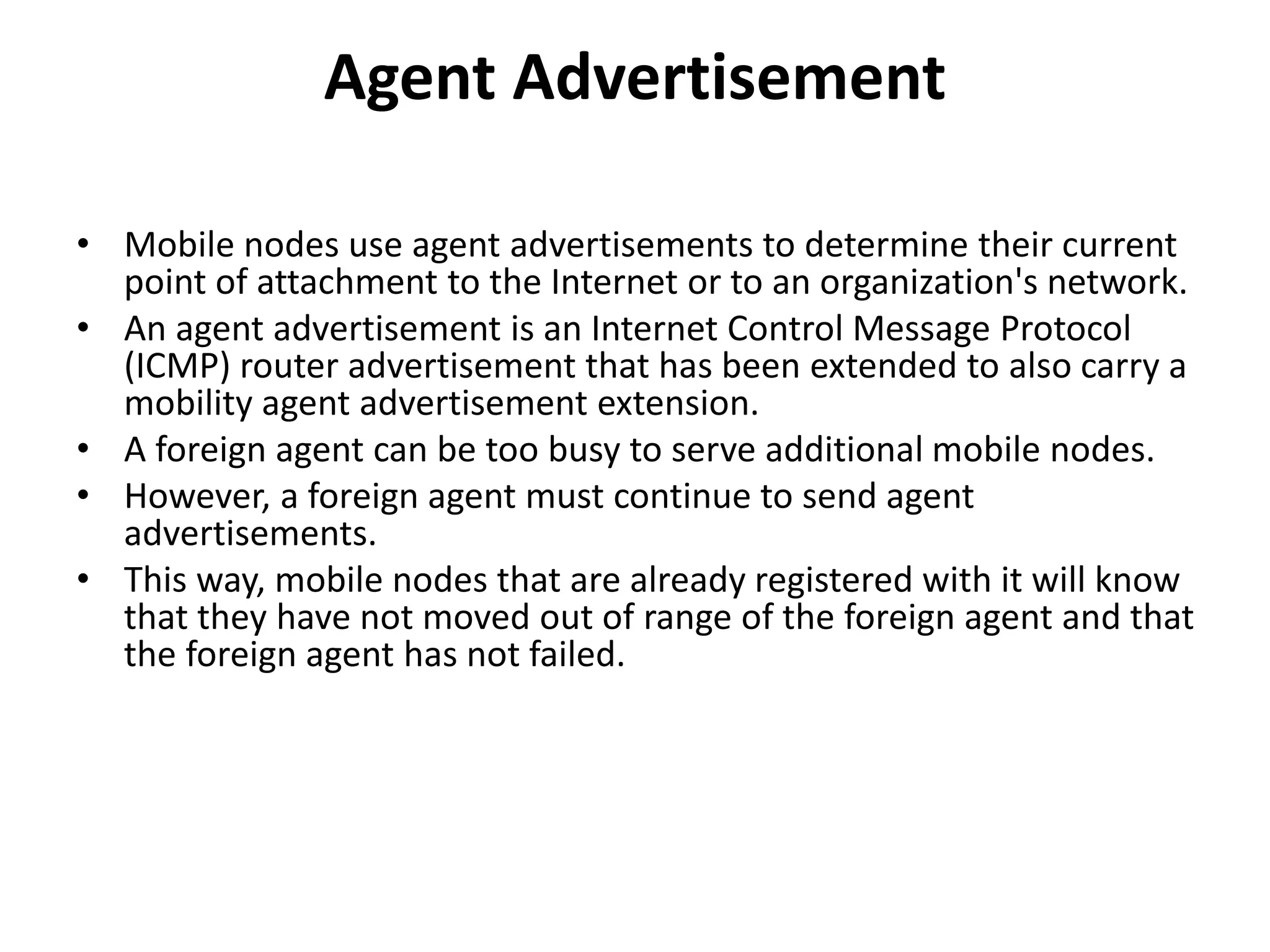 Key mechanism of mobile ip | PPTX