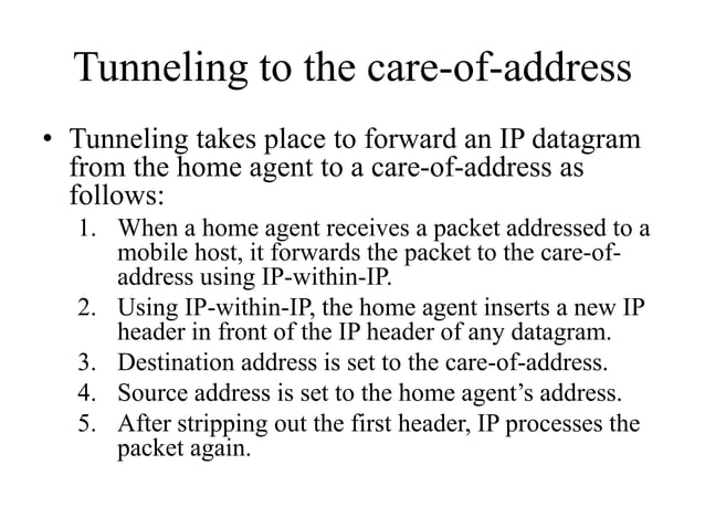 Key mechanism of mobile ip | PPSX | Computer Networking | Computing