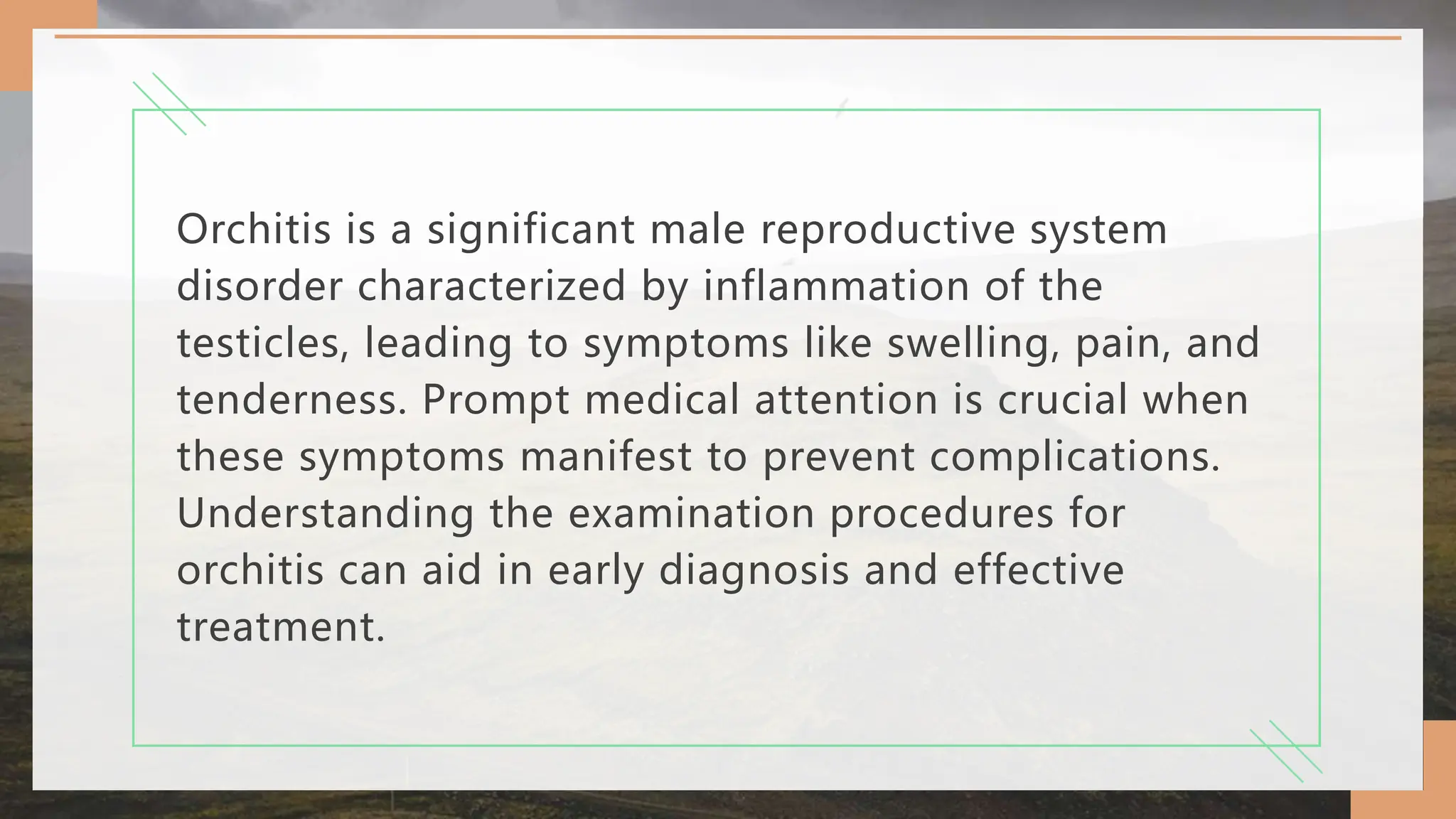 Key Medical Examinations for Detecting Orchitis Symptoms.pptx