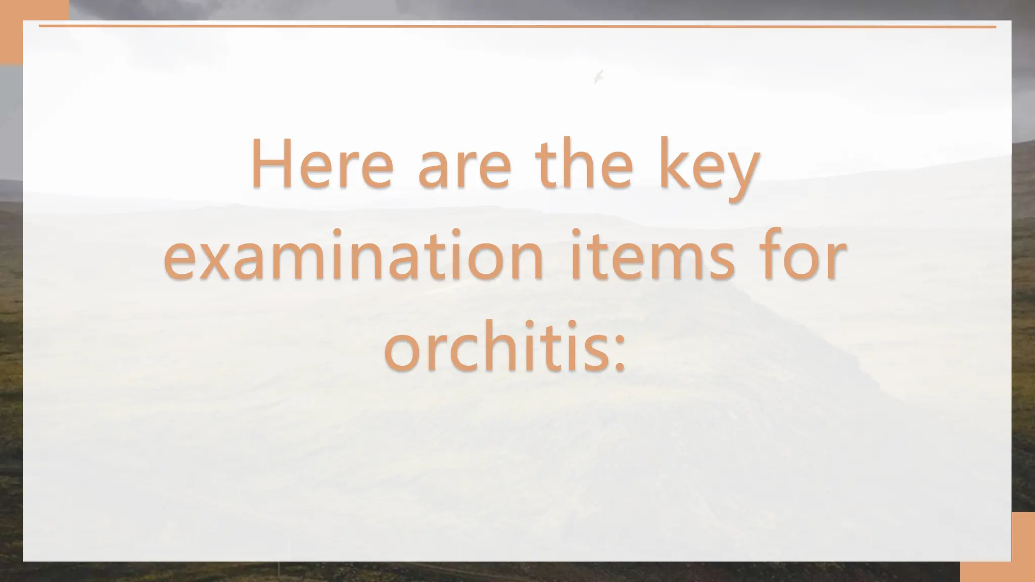 Key Medical Examinations for Detecting Orchitis Symptoms.pptx