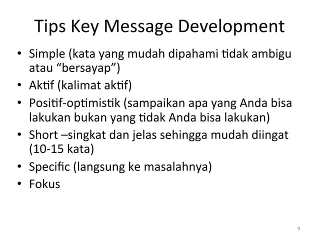 Key message development | PDF