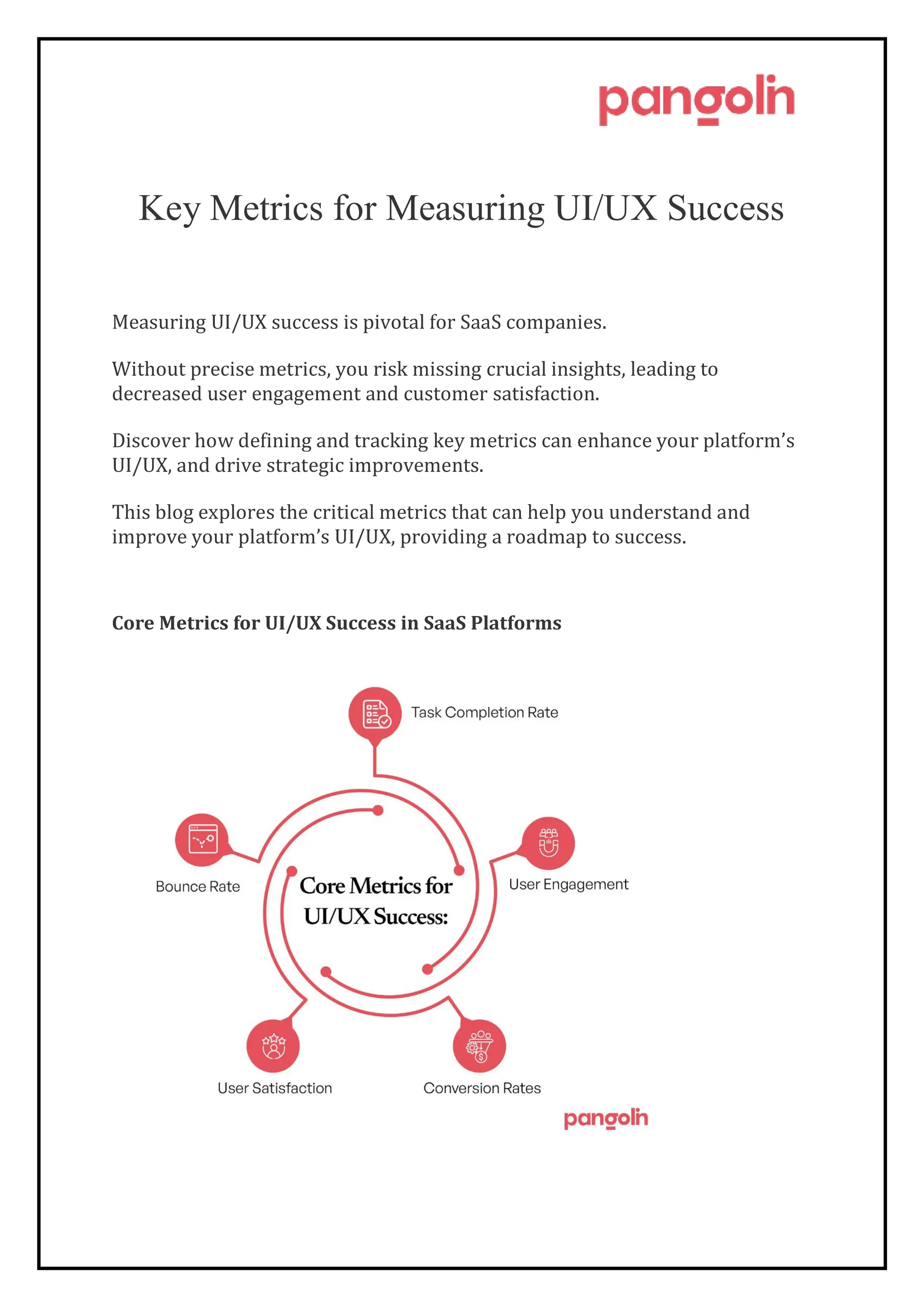 Key Metrics for Measuring UI and UX Success | PDF