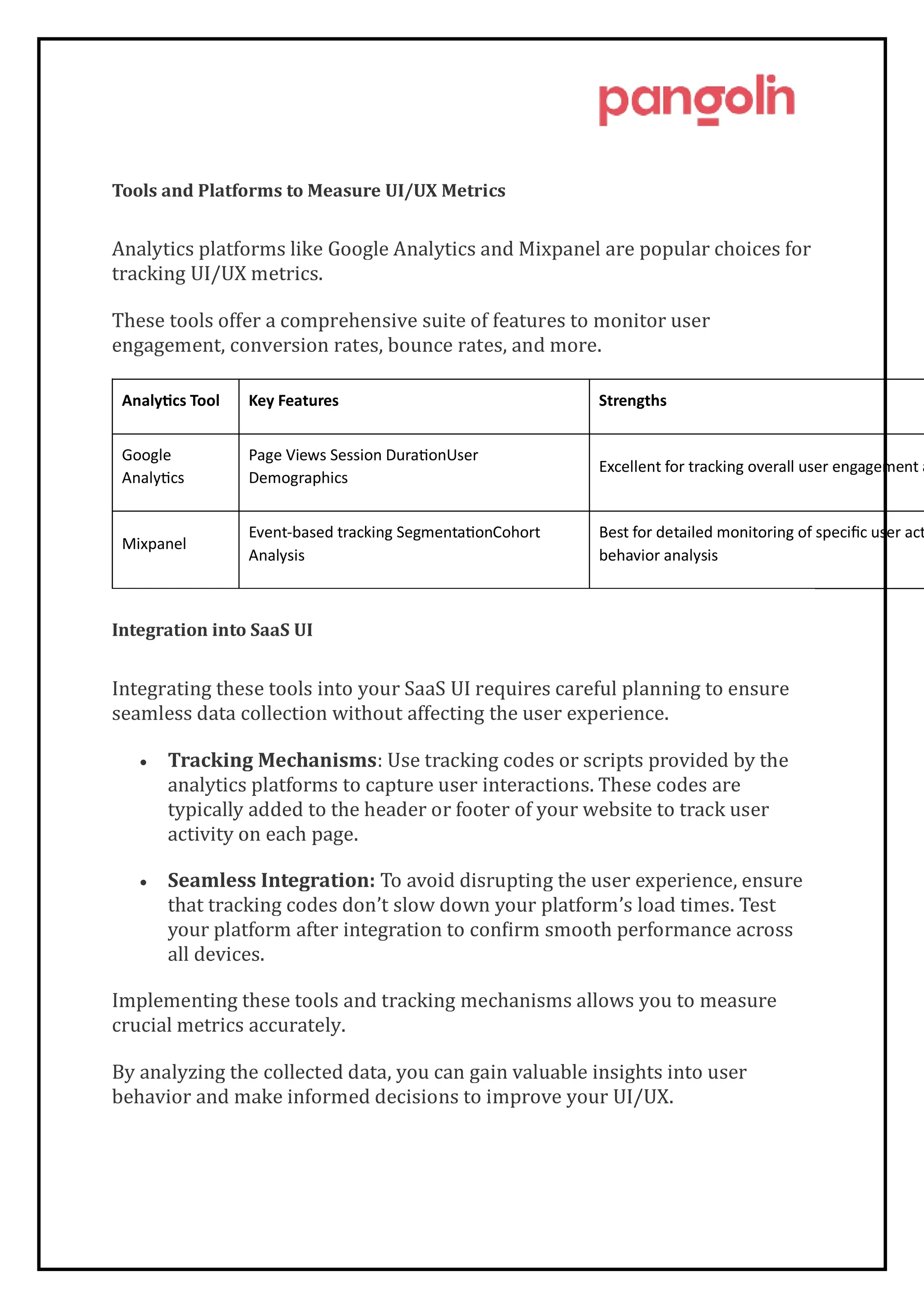 Key Metrics for Measuring UI and UX Success | PDF | Web Development ...
