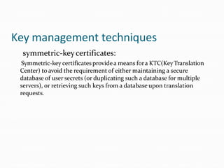key management in cryptography and network security | PPTX