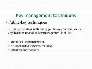 key management in cryptography and network security | PPTX