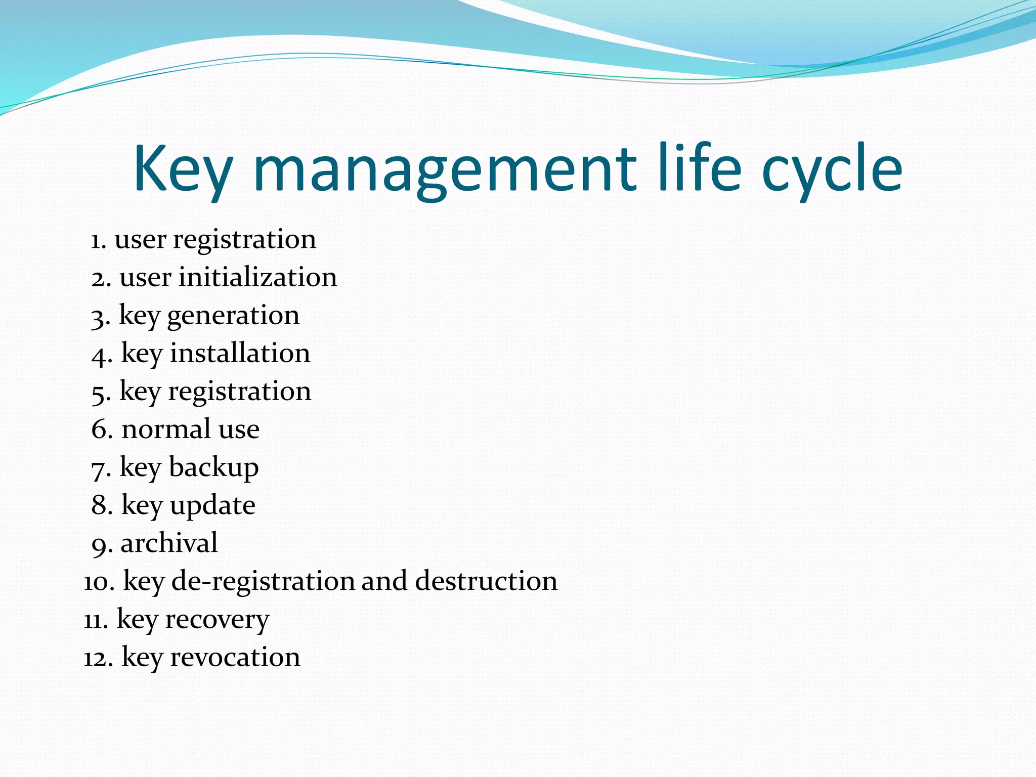 Key management and distribution | PPTX