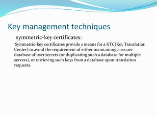 Key management and distribution | PPTX