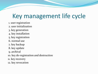 Key management and distribution | PPTX