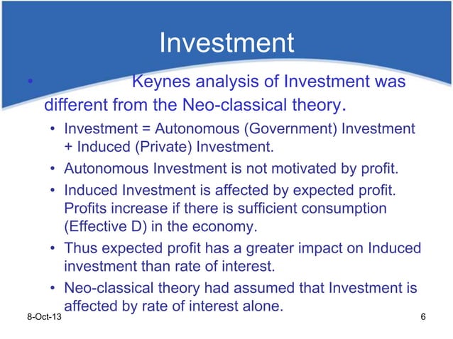 Keynes and critique of neo classical model | PPSX | Personal Investing ...