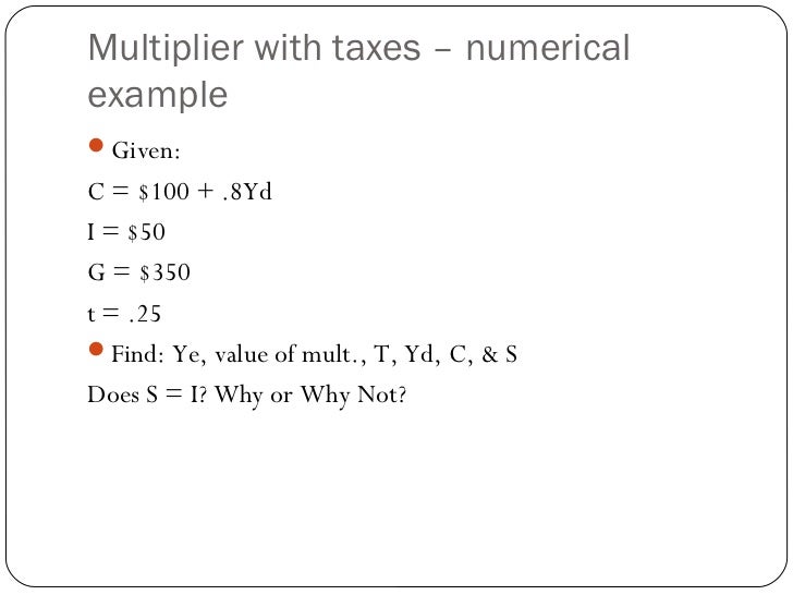 Keynesian model with multiplier