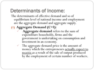 Keynesian theory of income determination | PPTX