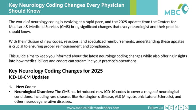 Key Neurology Coding Changes Every Physician Should Know (1).pptx
