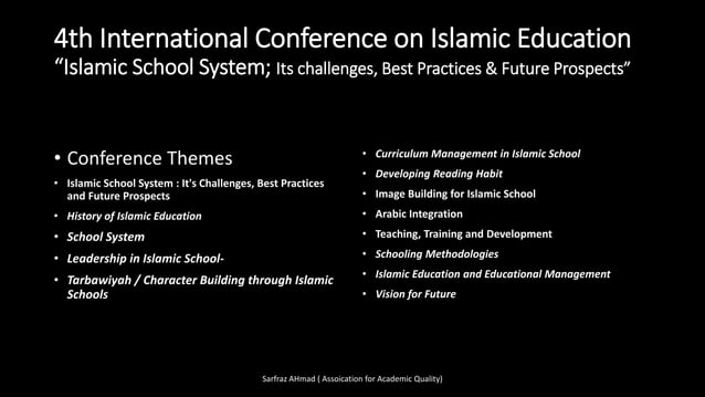 4th International Conference on “Islamic Education | PPTX