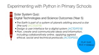 Coding Kids PyCon Talk on Python | PDF