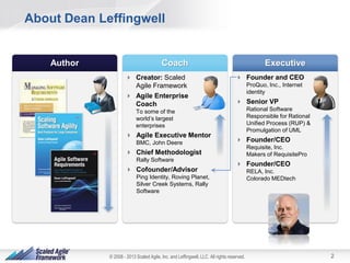 Keynote dean-leffingwell-keynote-be-agile-scale-up-stay-lean | PPT