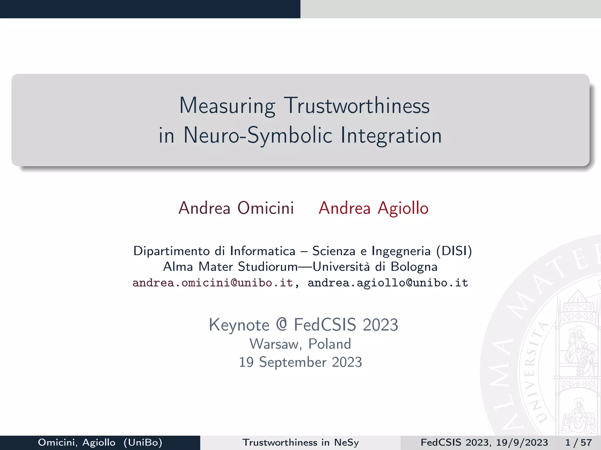 Measuring Trustworthiness in Neuro-Symbolic Integration | PPT