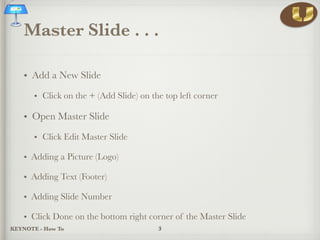 Keynote - A tutorial | PPT