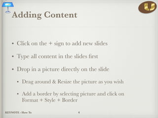 Keynote - A tutorial | PPT