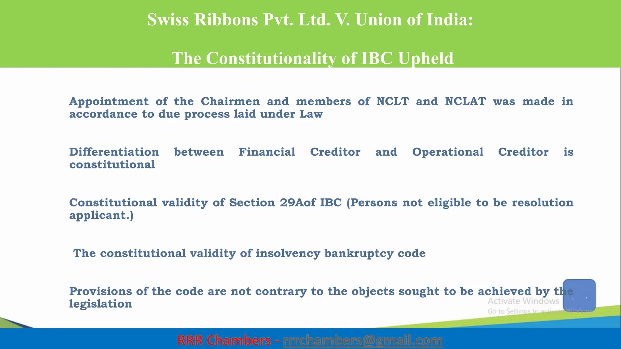 KEY NOTE- IBC(INSOLVENCY & BANKRUPTCY CODE) DESIGN- PPT.pptx