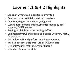 KEYNOTE: Lucene / Solr road map | PPT