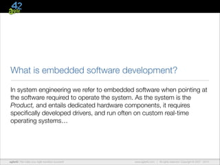 Agile Embedded Software Development, what's wrong with it? | PPT
