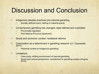 The Meaning of Indigenous Casinos: An Anishinaabe Perspective | PPTX