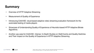 CAdViSE or how to find the Sweet Spots of ABR Systems | PPT
